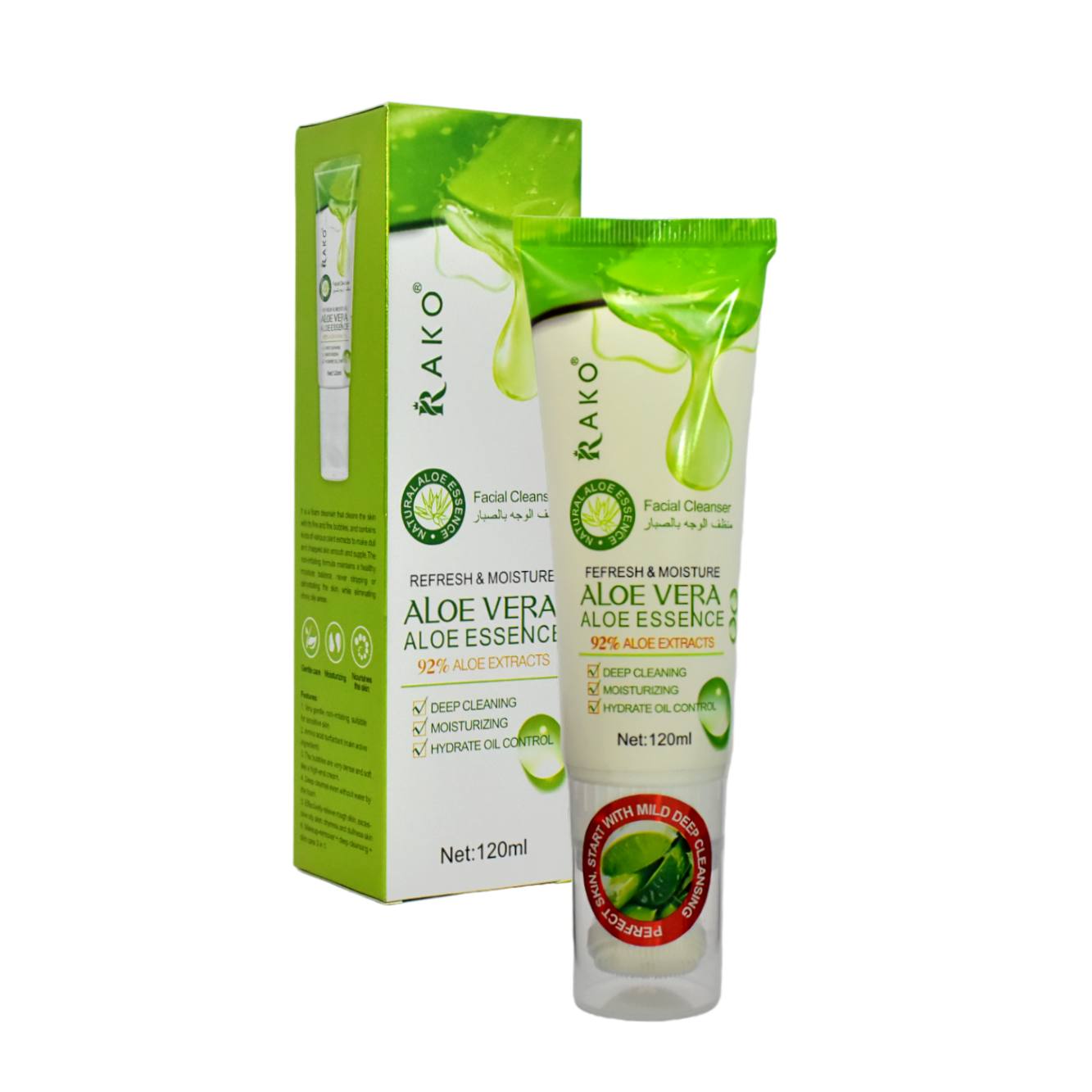 Limpiador facial Rako con extracto de aloe vera 120ml – Mode GT