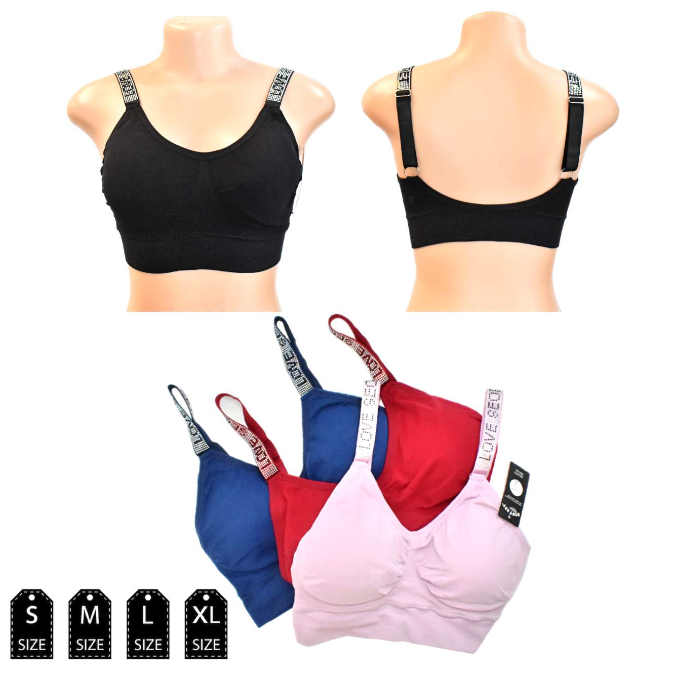 Crop Top Body Key Con Diamantes En Tirantes Colores Y Tallas Surtidas ...