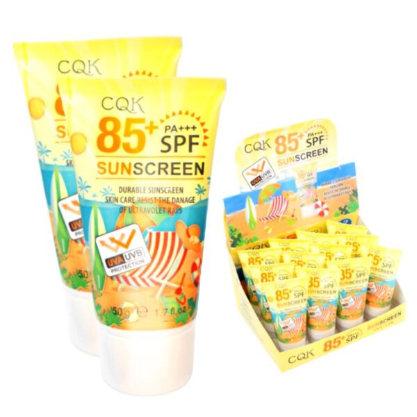 Protector Solar CQK 85 SPF+++ Empaque Amarillo – Mode GT